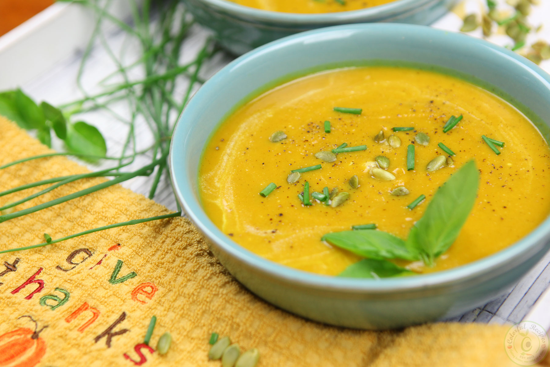 Creamy Butternut Squash Sweet Potato Soup Colorful Recipes