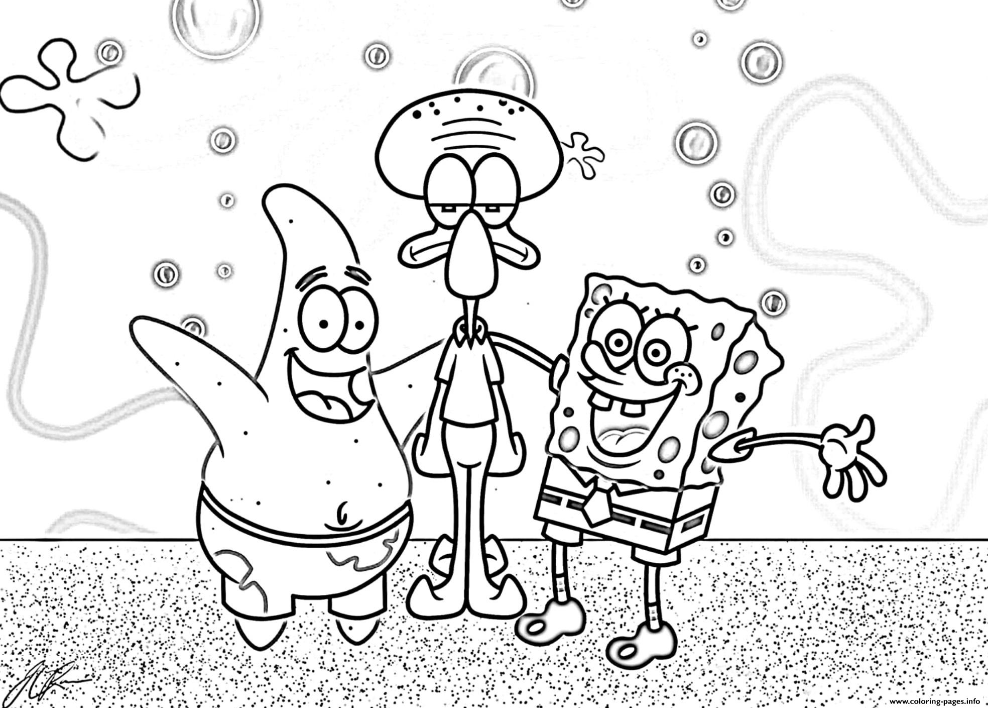 Spongebob And Patrick Coloring Pages