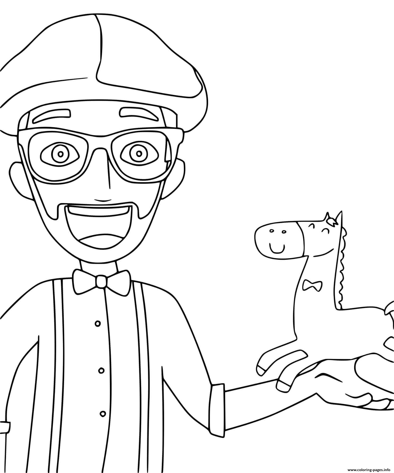 Printable Blippi Coloring Pages