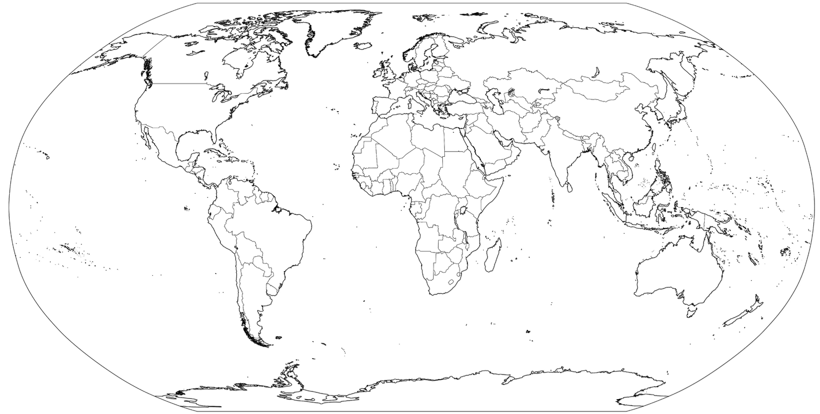 World Map Coloring Printable