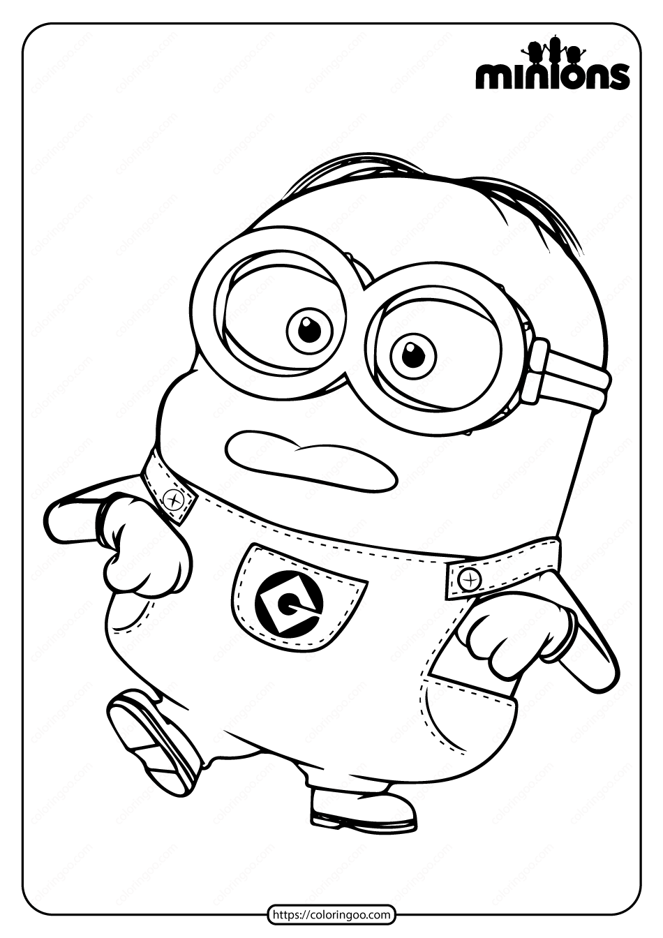 Printable Minions Felonius Gru Pdf Coloring Page Minion Coloring Porn