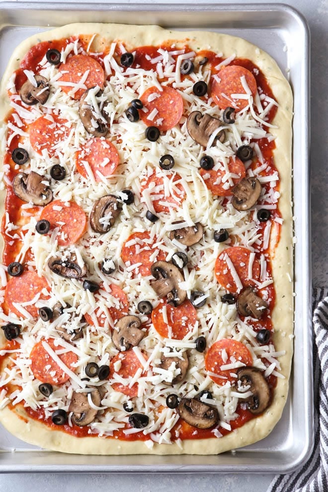 Sheet Pan Pizza Completely Delicious