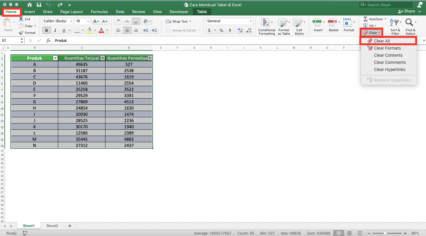 Cara Membuat Tabel Checklist Di Excel Hongkoong
