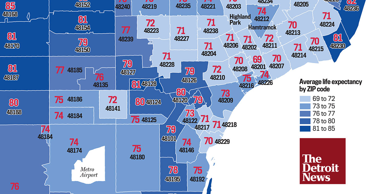 Detroit Zip Codes Map New Mexico Map