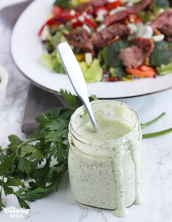 Creamy Herb Salad Dressing The Cooking Bride