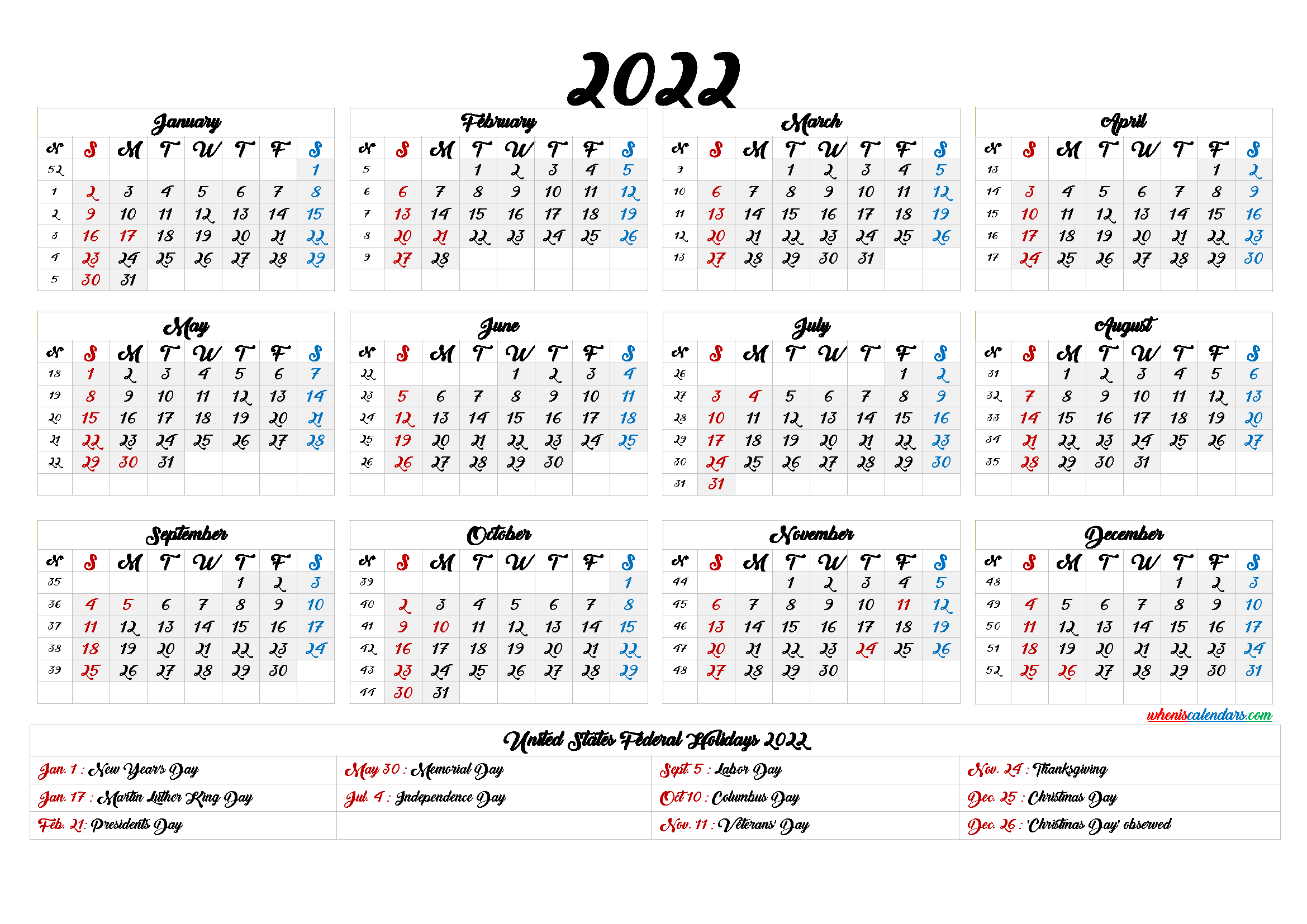 2023 Nalc Color Coded Calendar Printable Word Searches