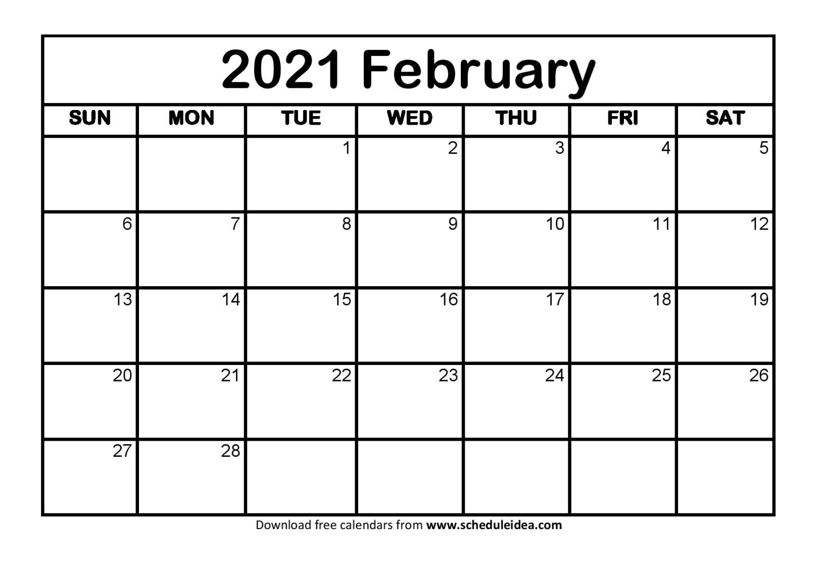 Free February 2022 Printable Calendar Templates Download Now