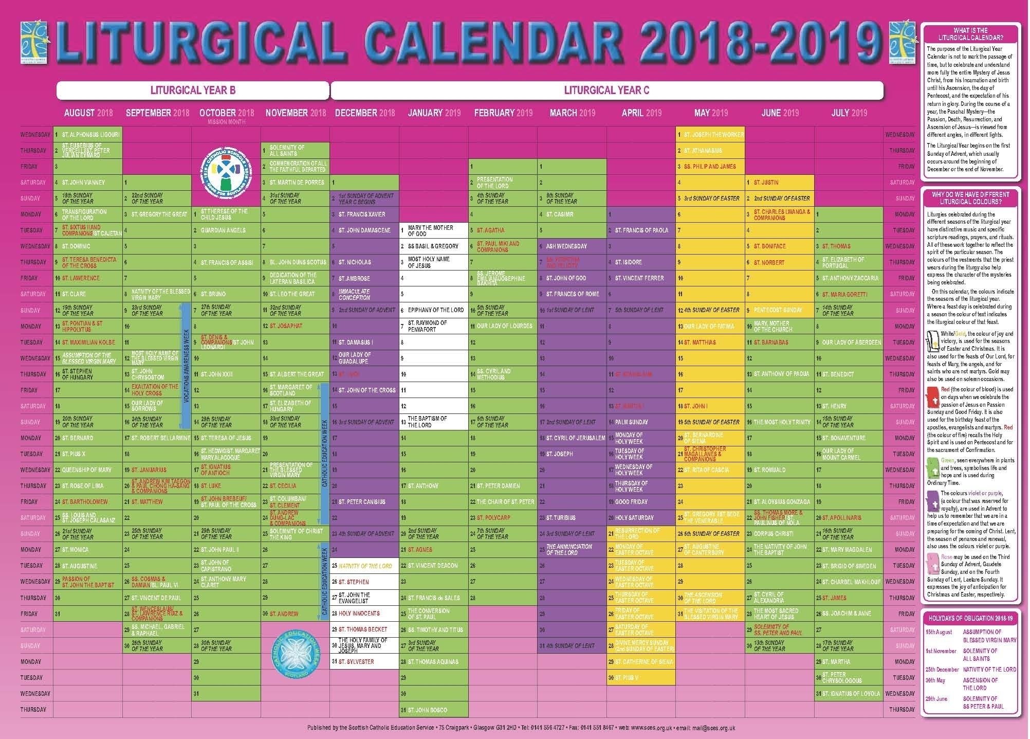 Liturgical Calendar 2024 Printable Calendar Craze