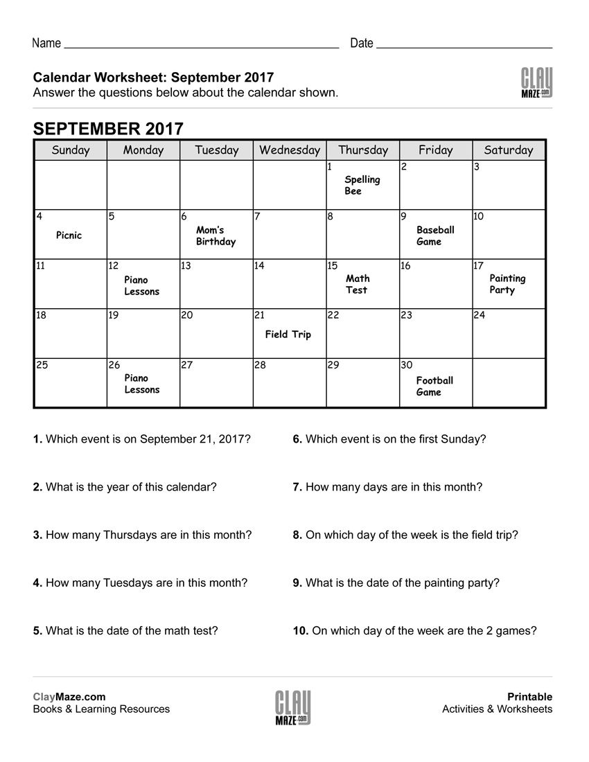 Worksheet Works Calendar Printable Word Searches