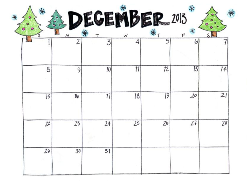 Printable Dec Calendar Printable Words Worksheets