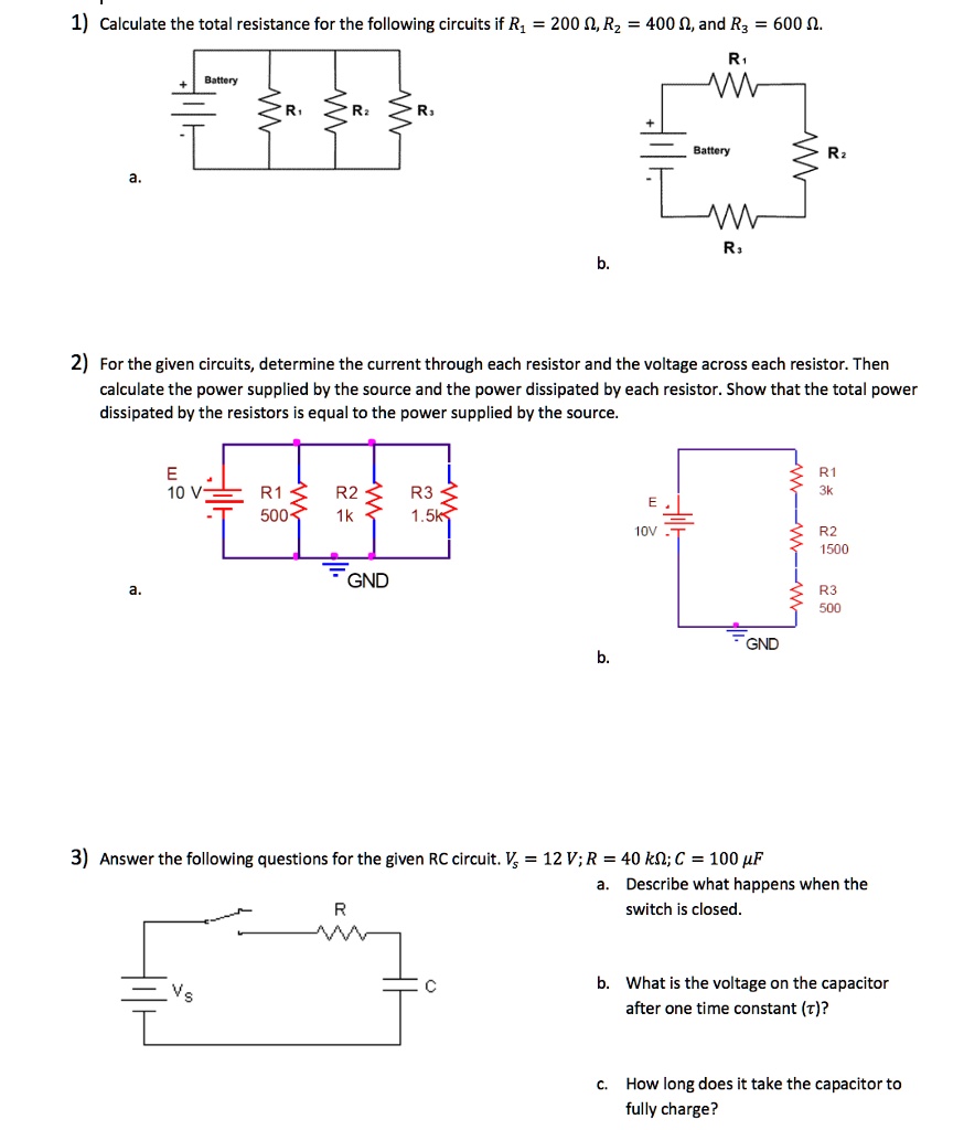 How To Find Charge In A Parallel Circuit Wiring Diagram