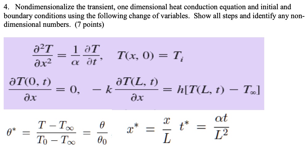 One Dimensional Heat Conduction Equation Tessshebaylo