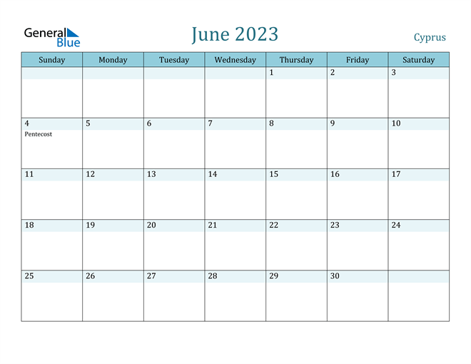 Editable June Calendar 2023