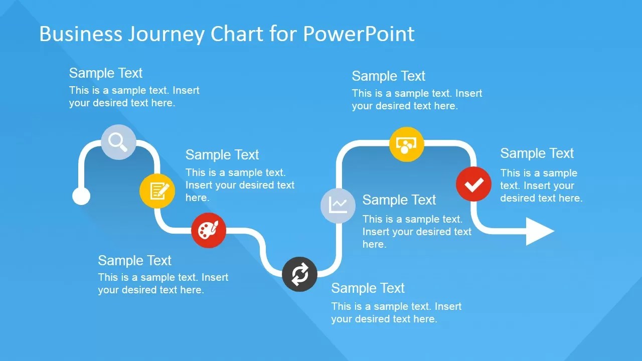 Flat Business Journey Chart Powerpoint Template Slidemodel