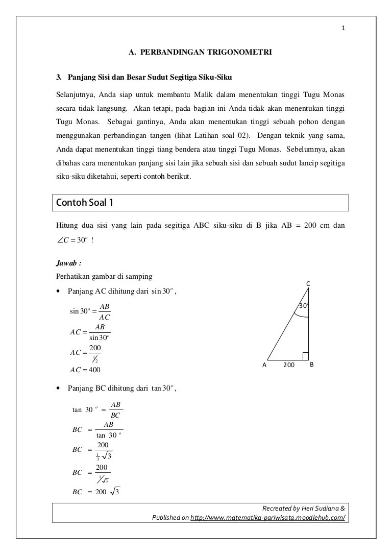 Cara Menghitung Sudut Segitiga Siku Siku Ilmu