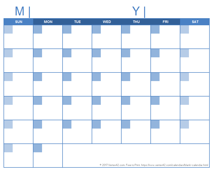 Blank Calendar Template Excel Templates Excel Templates