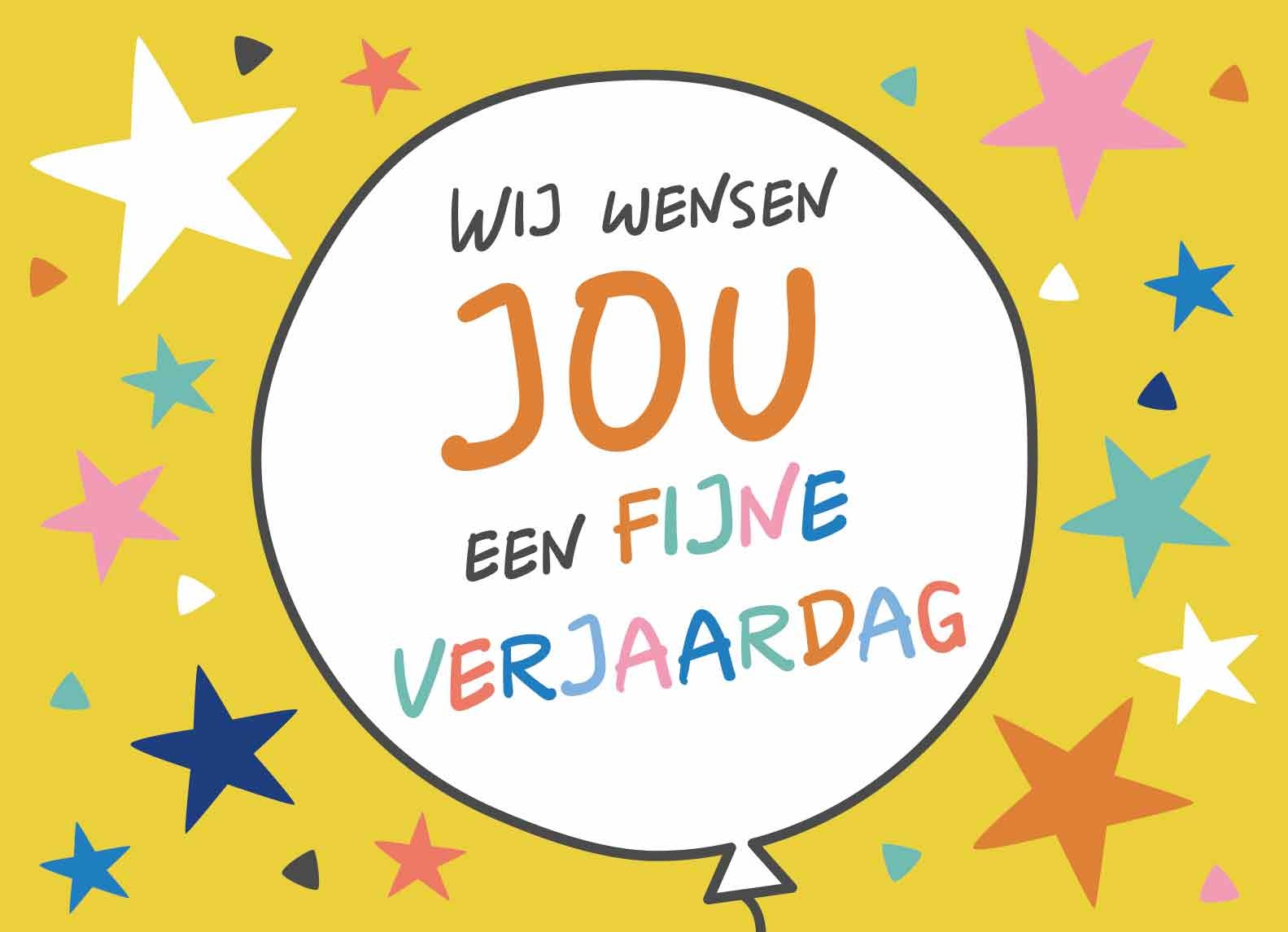 We Wensen Jou Een Fijne Verjaardag Vverjaardag