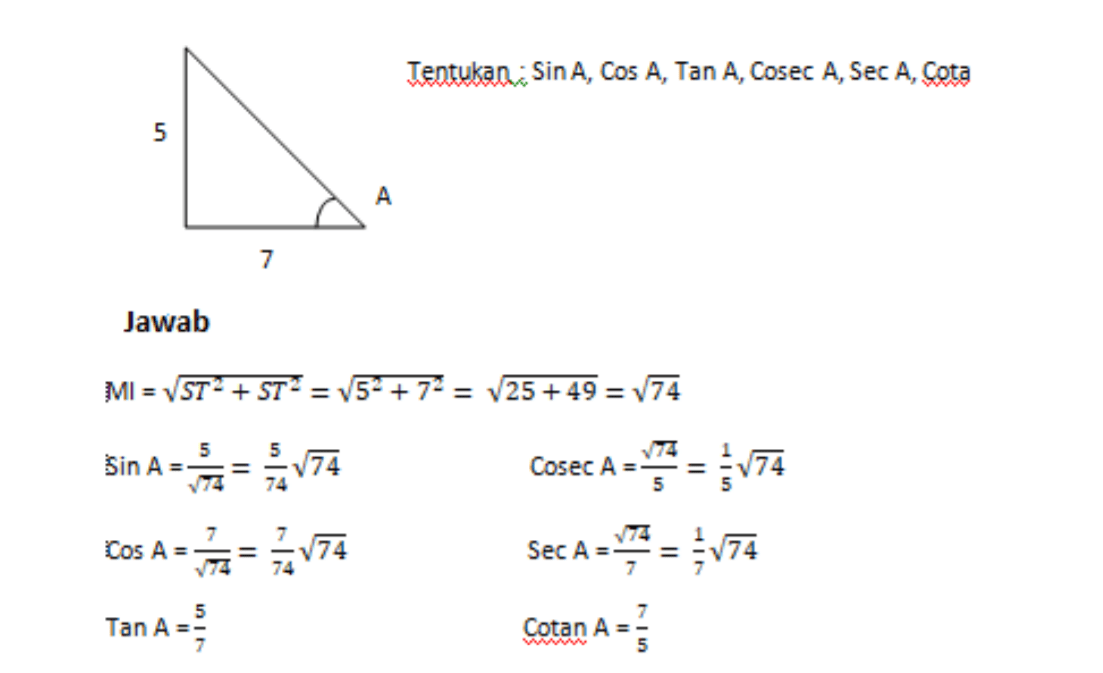 Contoh Soal Matematika Sin Cos Tan Berbagi Contoh Soal Riset