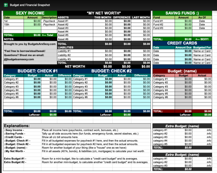 Best Budget Templates 12 Great Options For Monthly Budgets