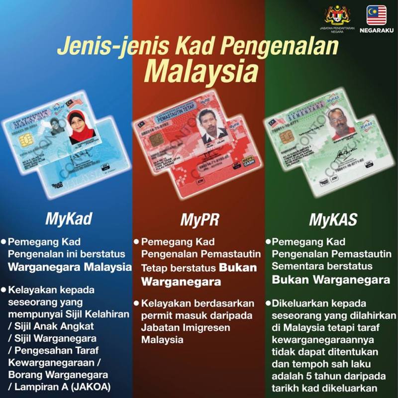 Jenis Jenis Kad Pengenalan Di Malaysia Amirnawawi