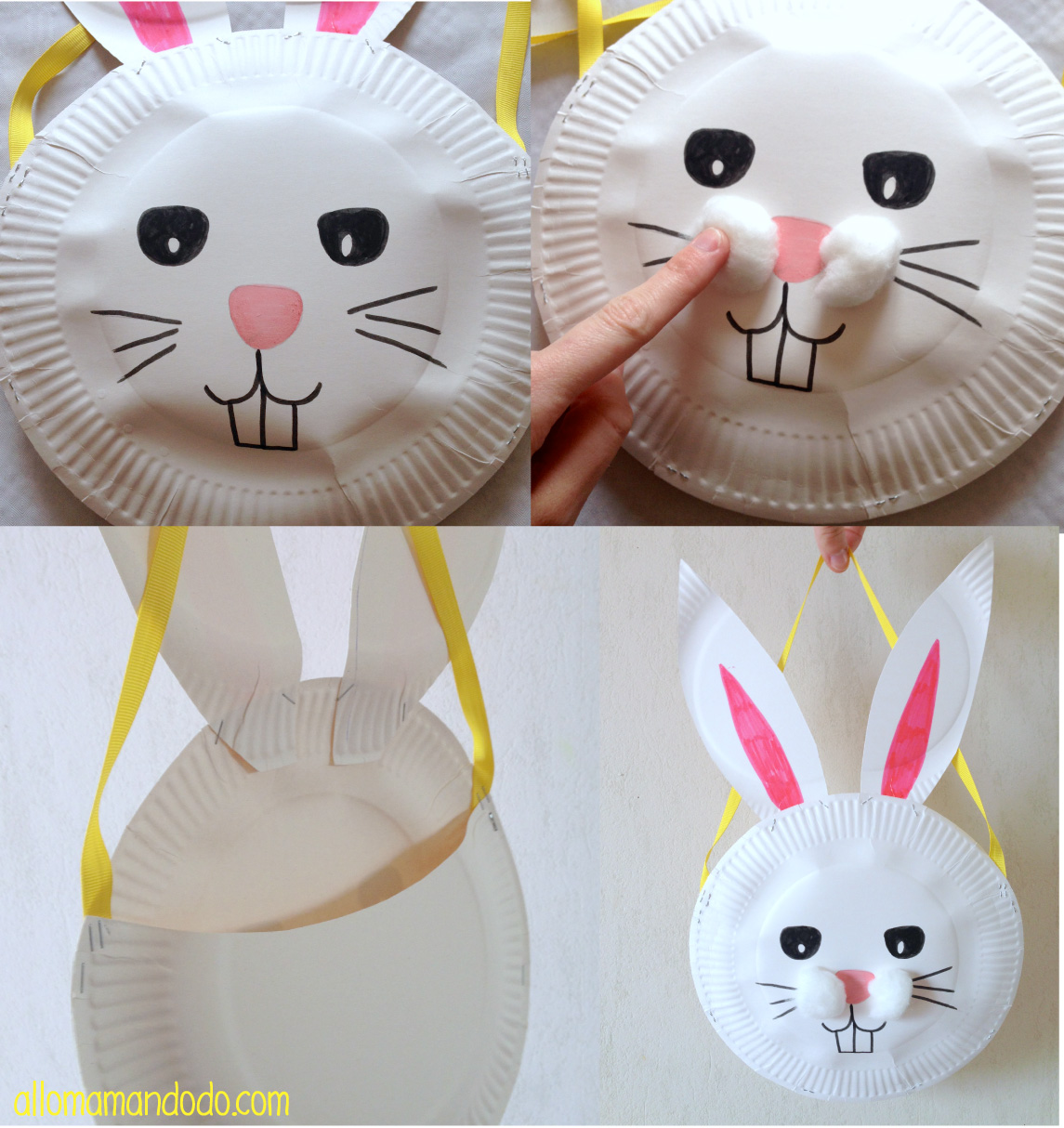 Diy Petit Sac Lapin De Pâques Avec Des Assiettes En Carton Allo