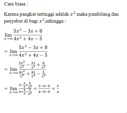 Latihan Soal Limit Fungsi Trigonometri