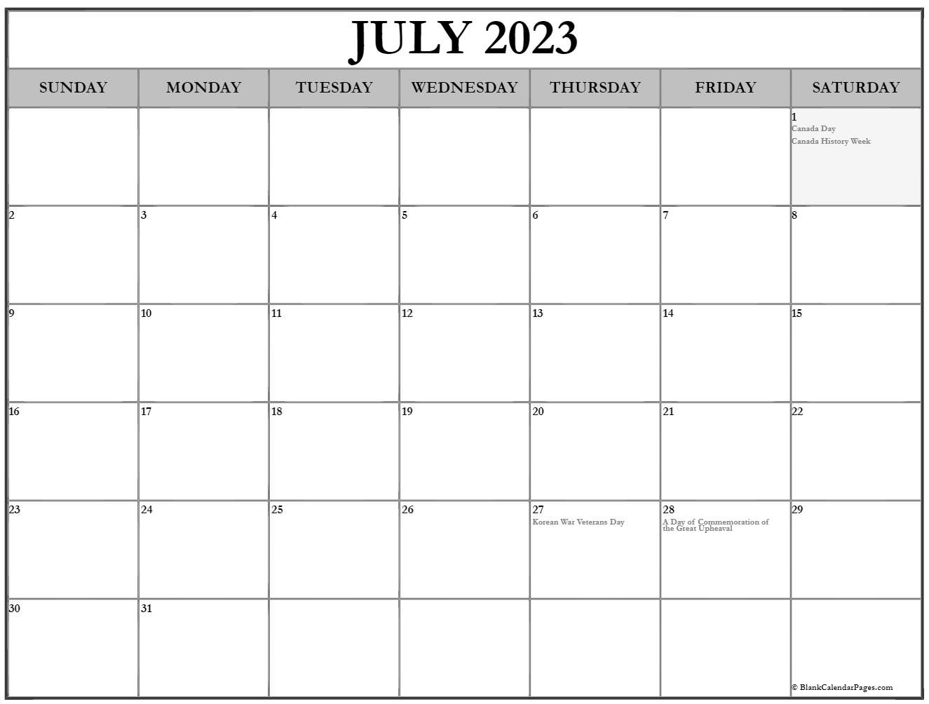 Monthly Printable Calendar 2023 With Holidays Lausd Academic Calendar