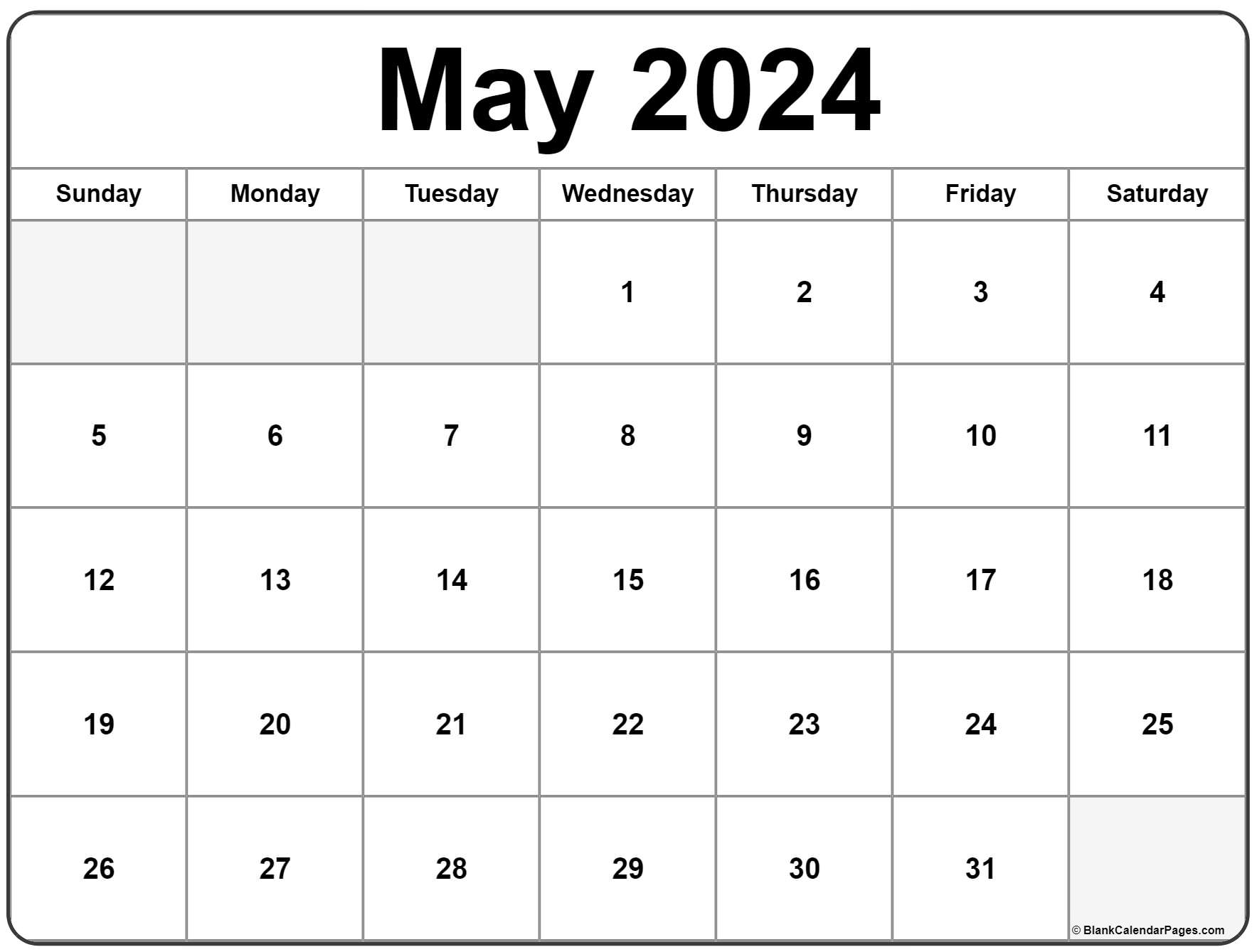 May 2024 Calendar Printable May 2024 Calendar Are Printable Calendars