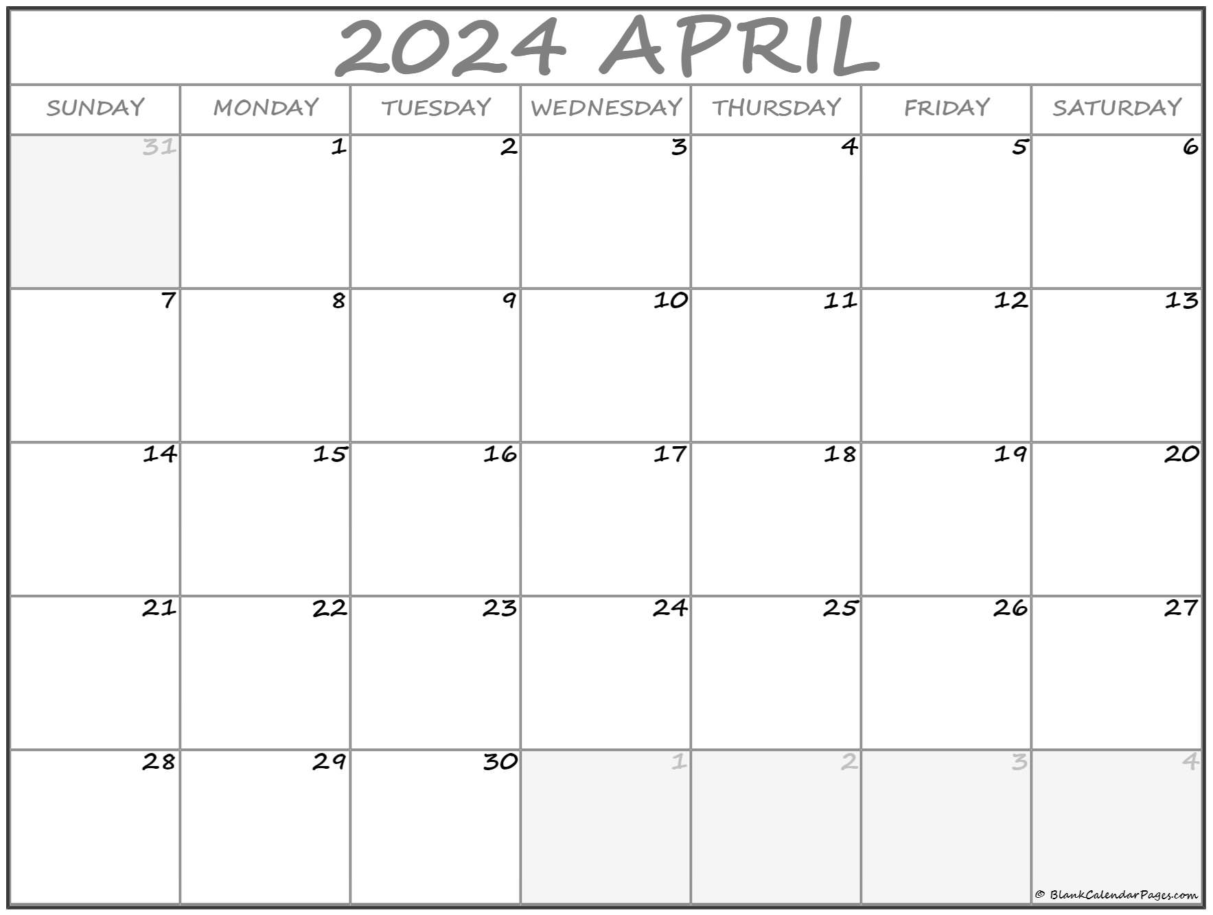 Blank April 2023 Calendar Printable Pdf Get Calendar 2023 Update