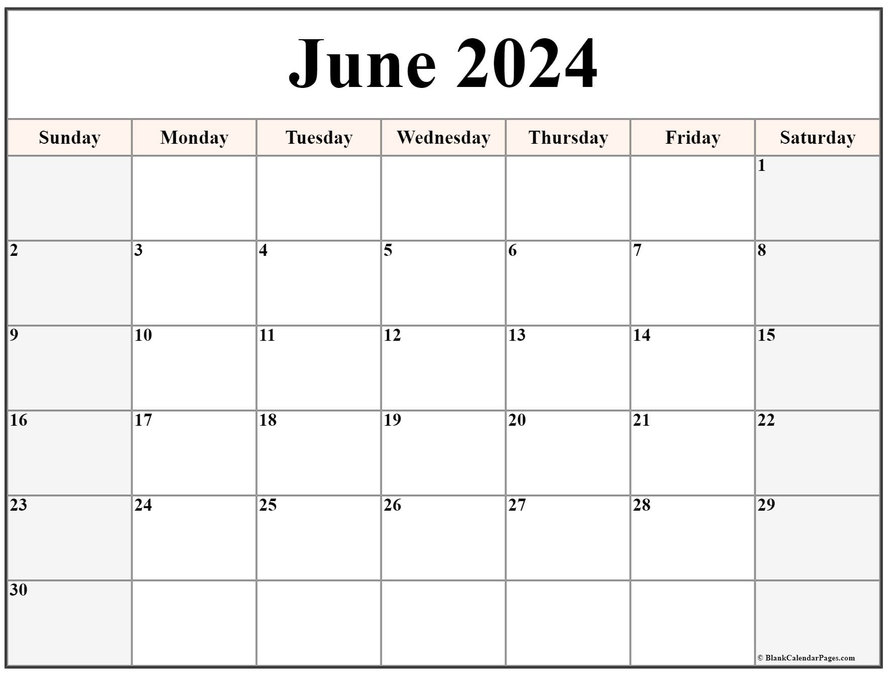 Free Printable Calendars June 2022