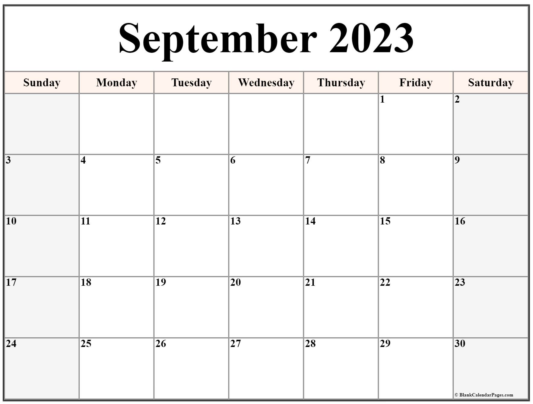Free Printable September 2023 Calendar Pdf August Calendar 2023