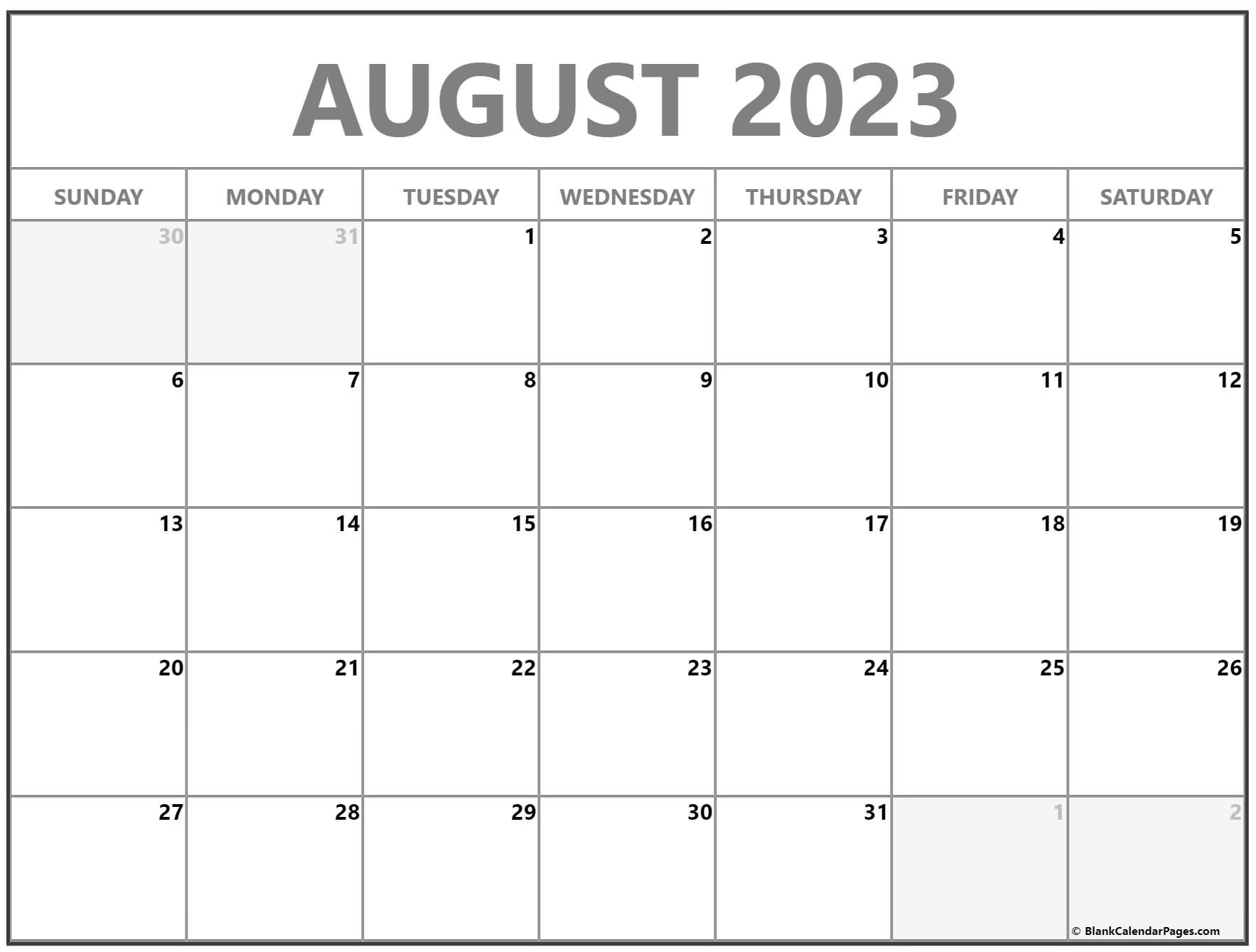 August Calendar 2023 Printable Raisa Template