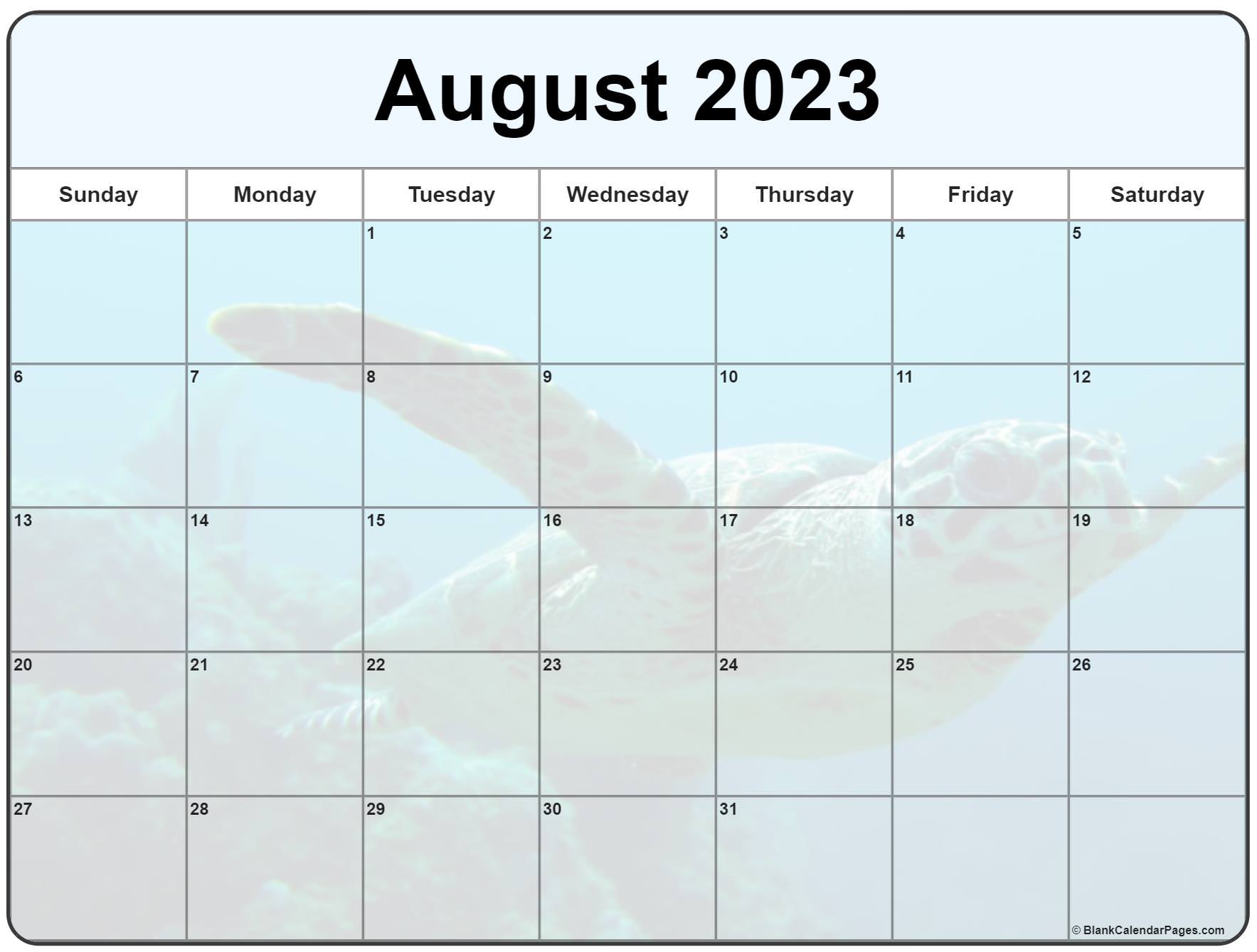 August 2023 Free Printable Calendar