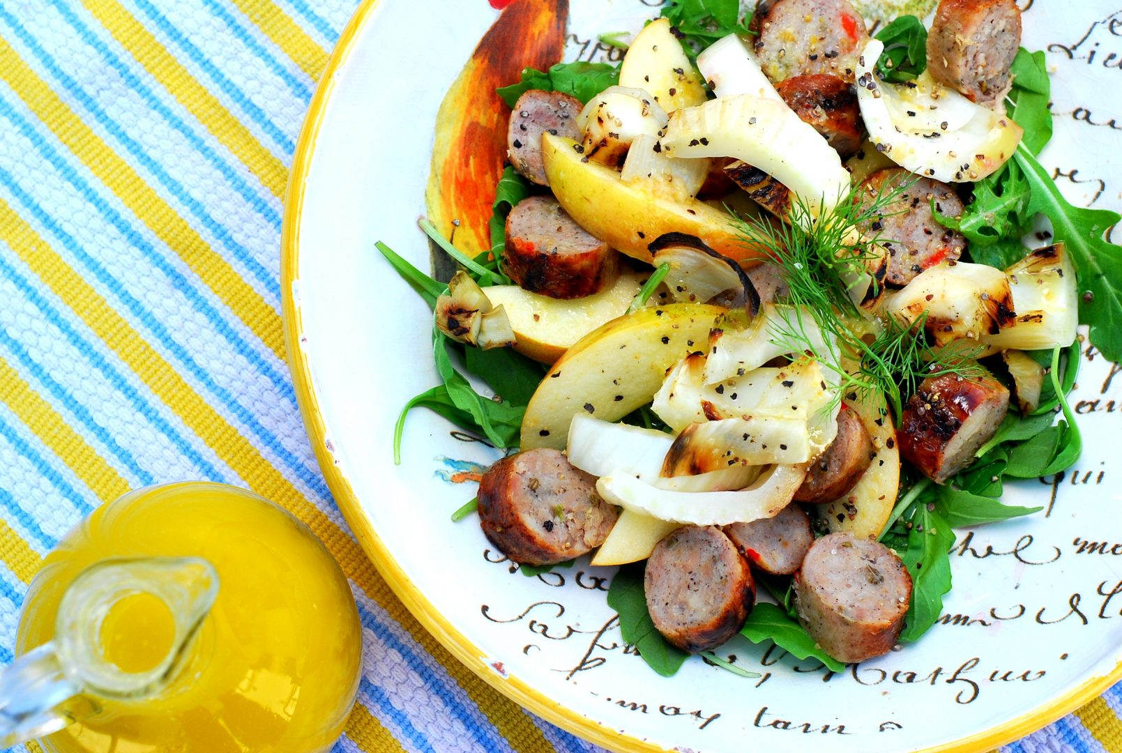 Grilled Fennel Chicken Sausage And Apple Salad Grillgirl Healthy