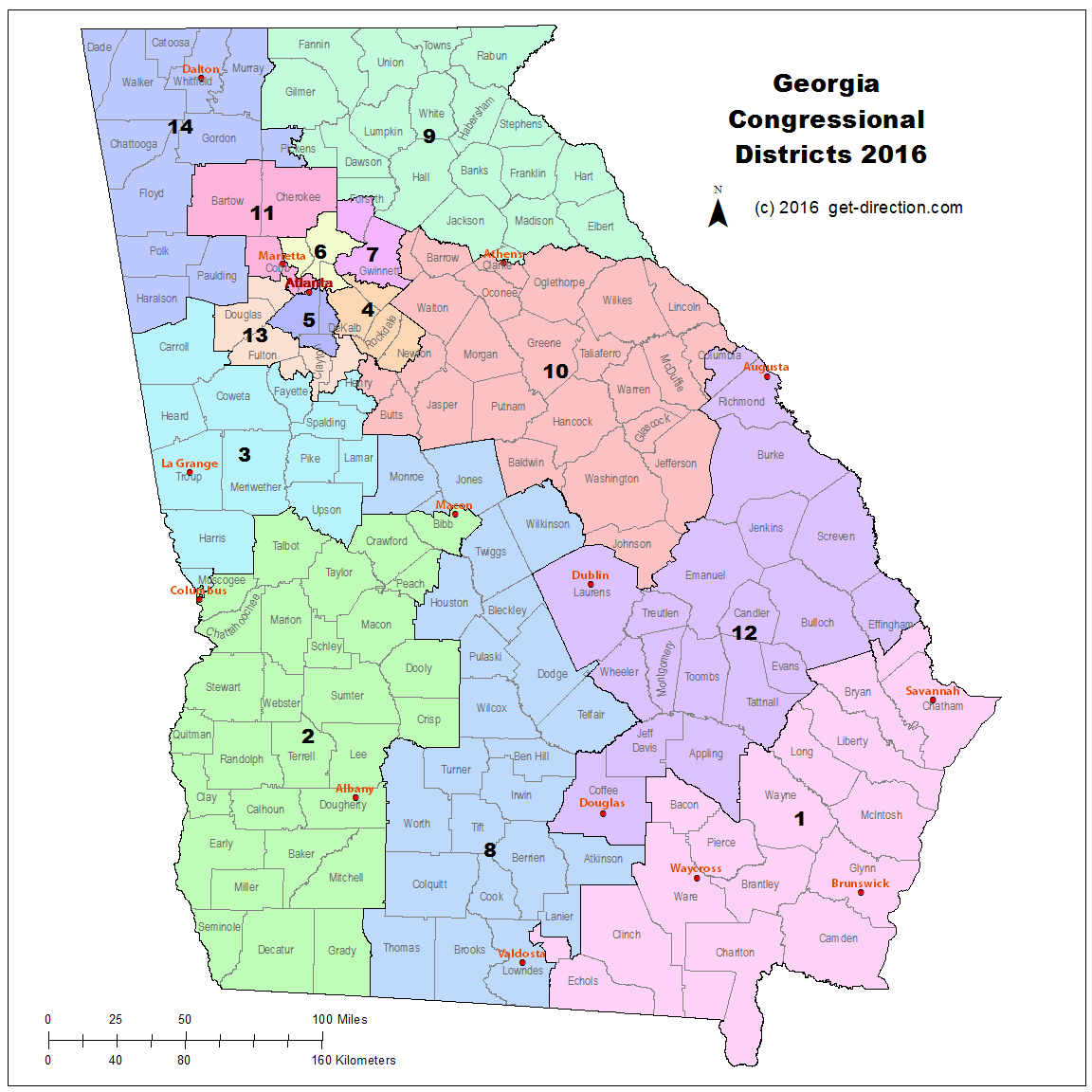 Georgia State Senate District Map 2024 Printable Templates Free