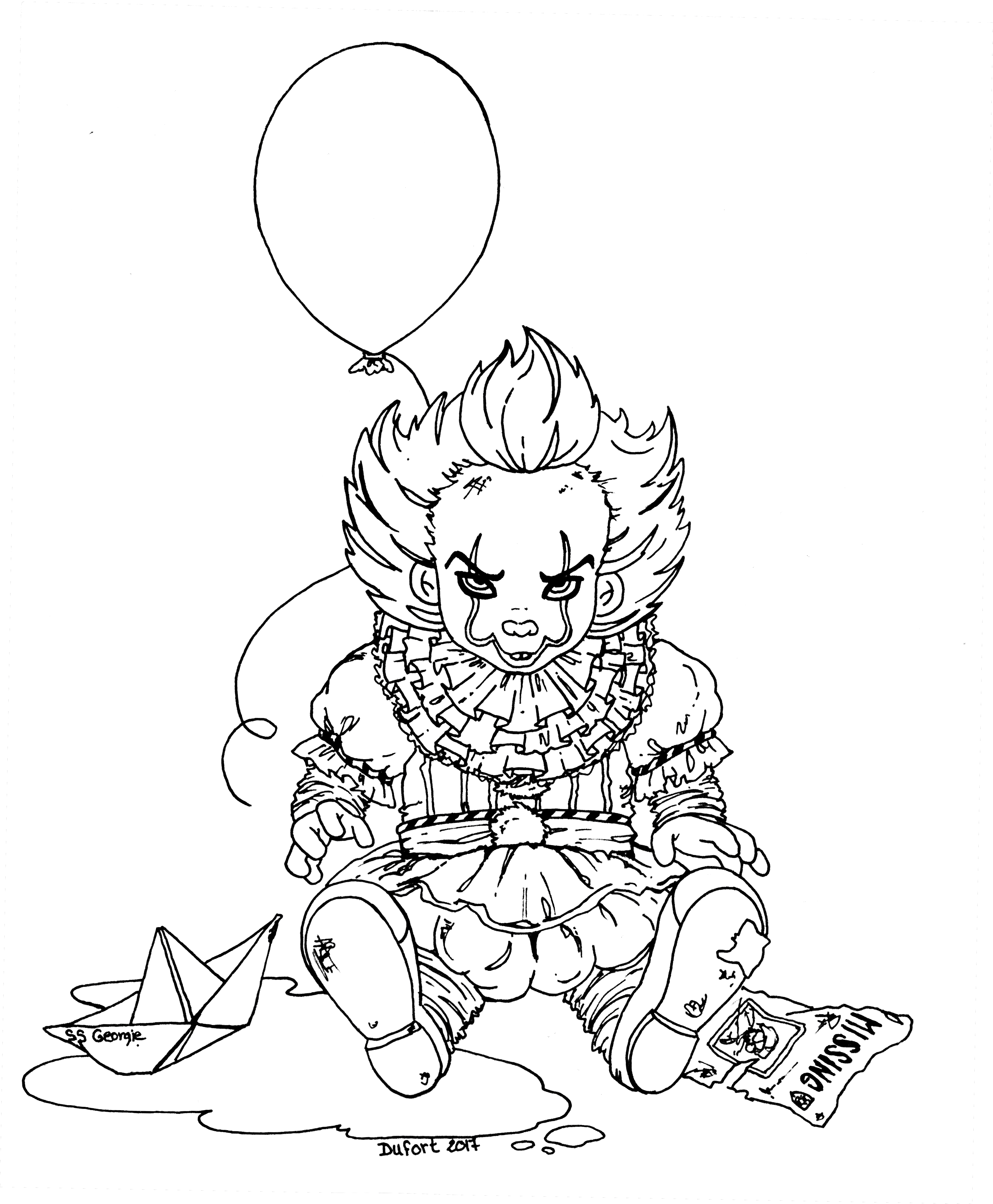 Printable Pennywise Coloring Pages Printable Word Searches