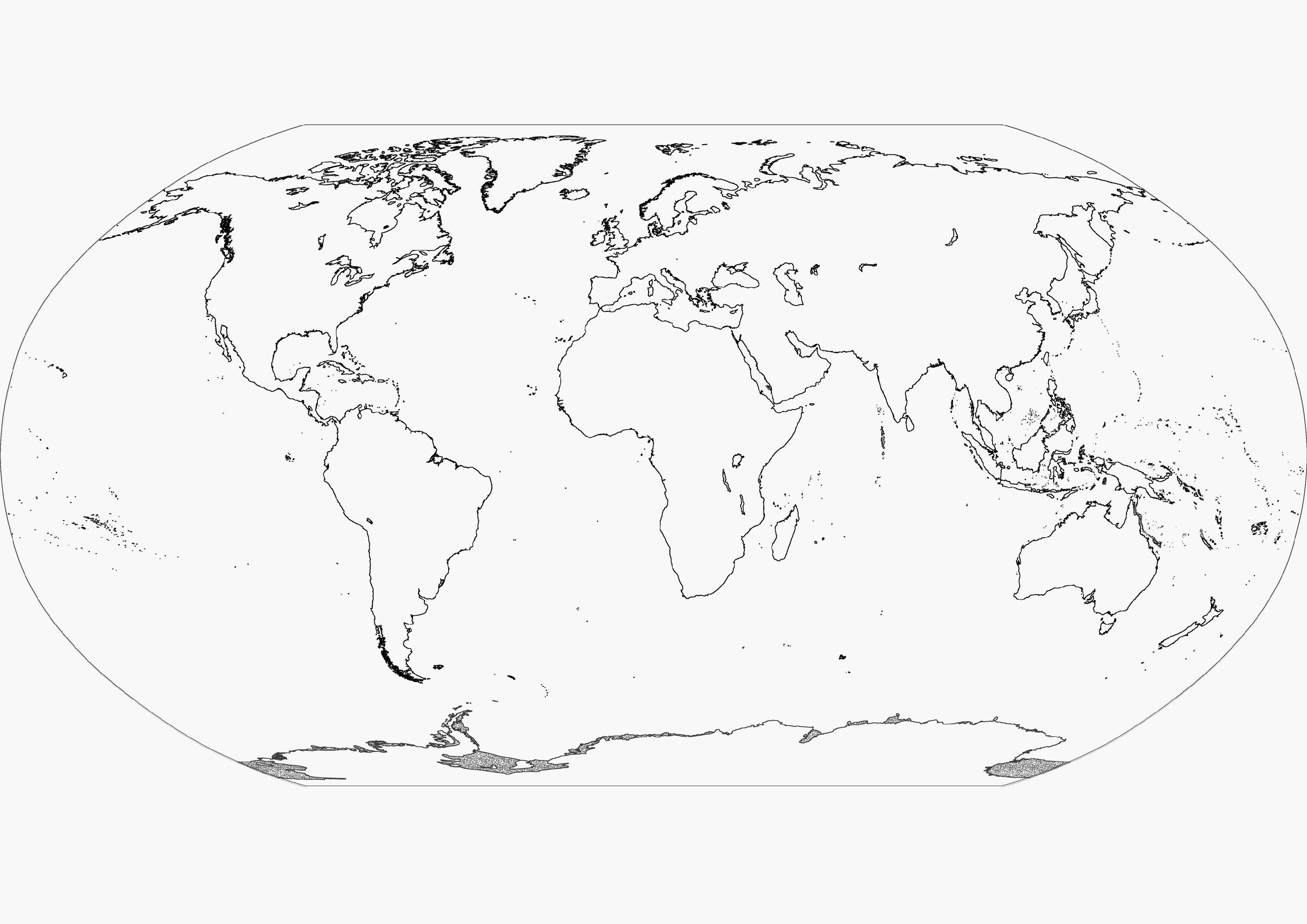 Printable 7 Continents Coloring Page