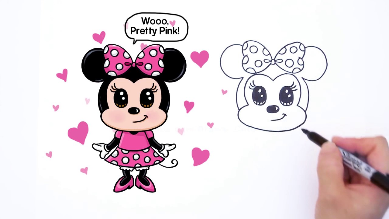 How To Draw Minnie Mouse Easy Step By Step At Drawing Tutorials