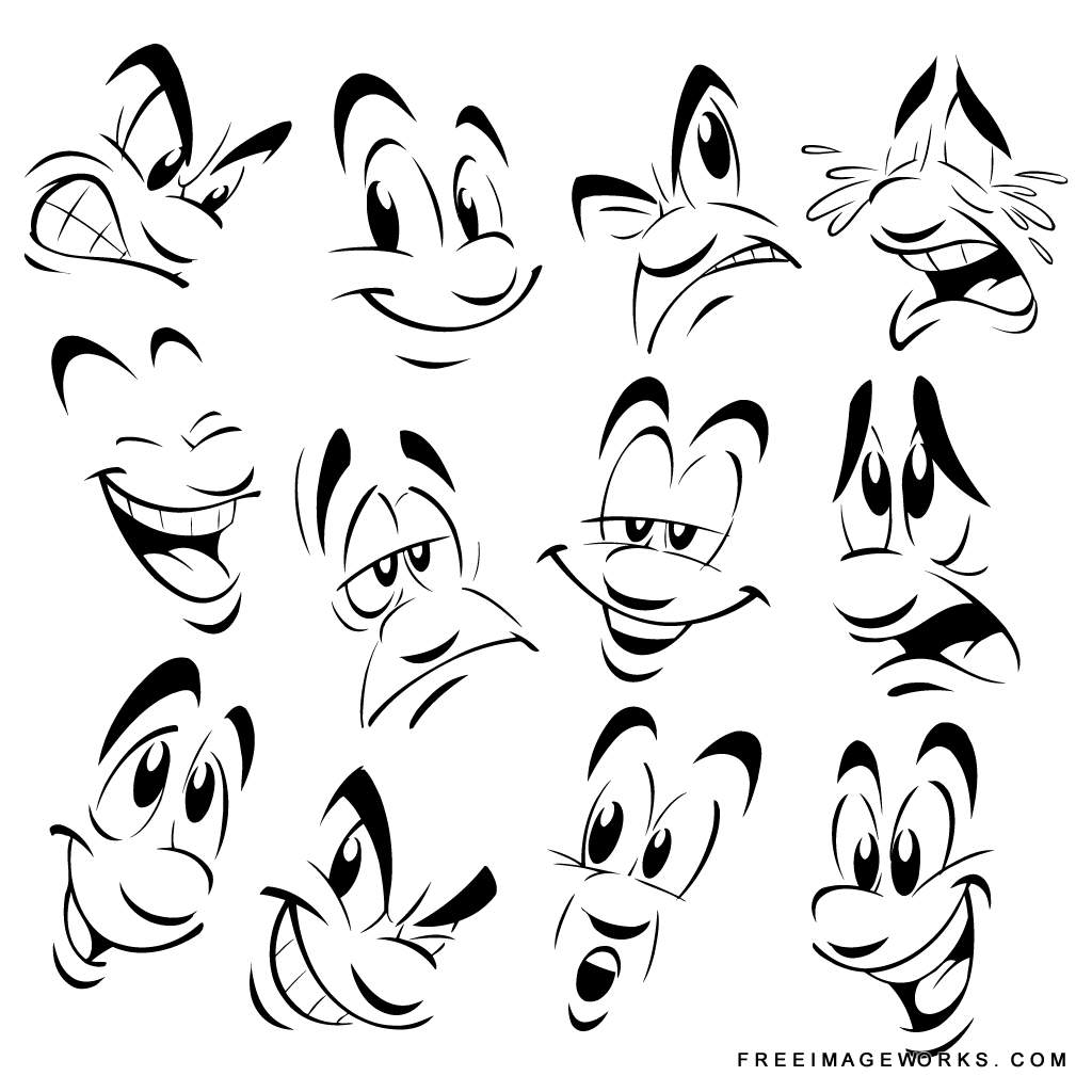 Drawing Cartoon Faces Expressions Warehouse Of Ideas