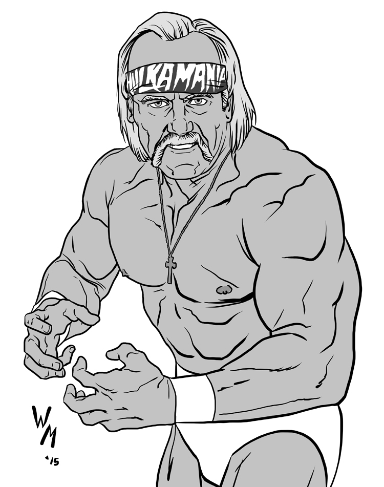 Wwe Coloring Pages Hulk Hogan Warehouse Of Ideas