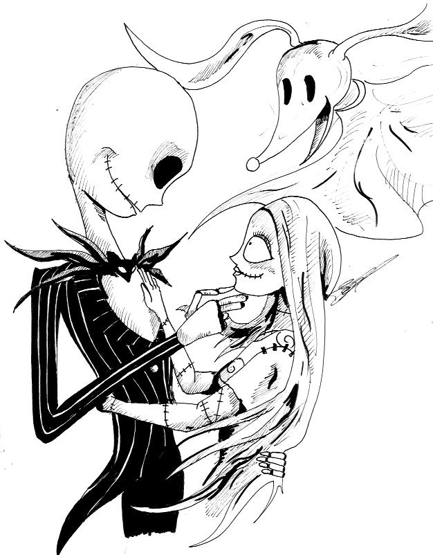 Easy Jack And Sally Drawings Np