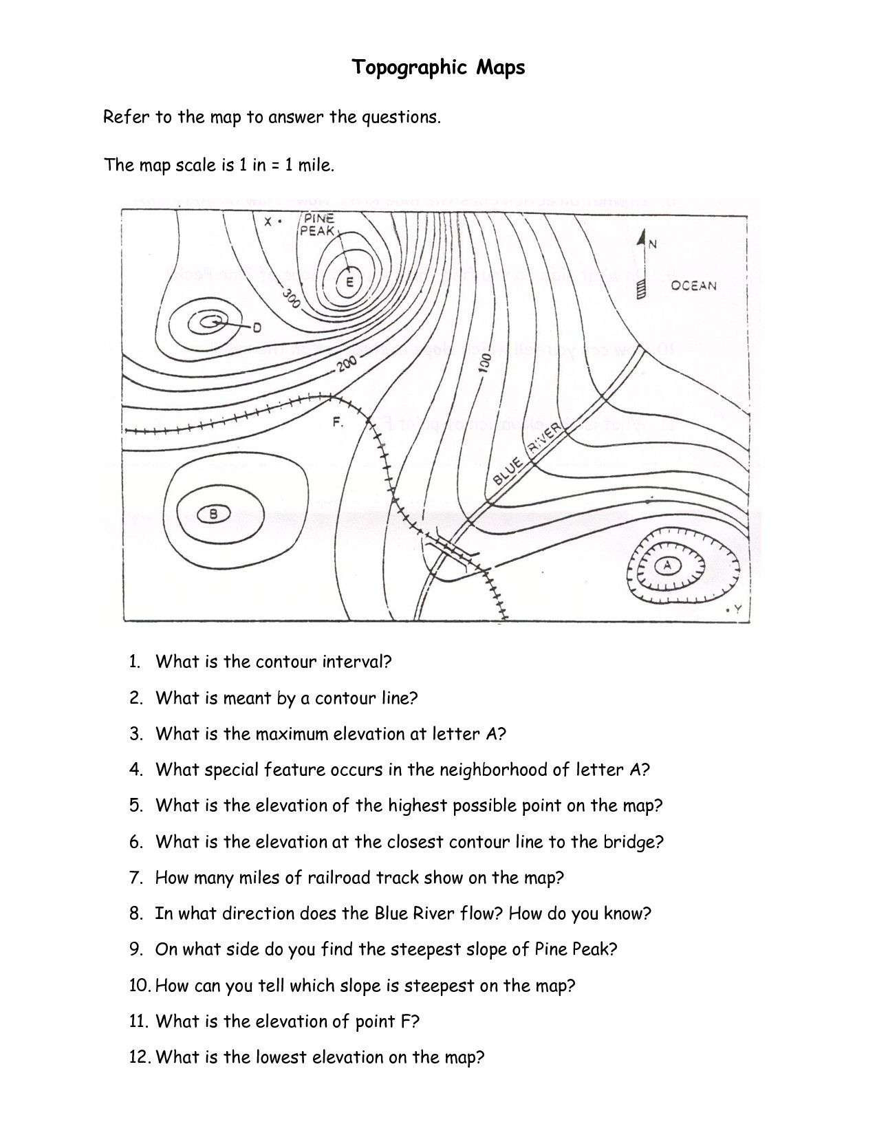 Map Scale Worksheet Mapas Educativos Hojas De Trabajo