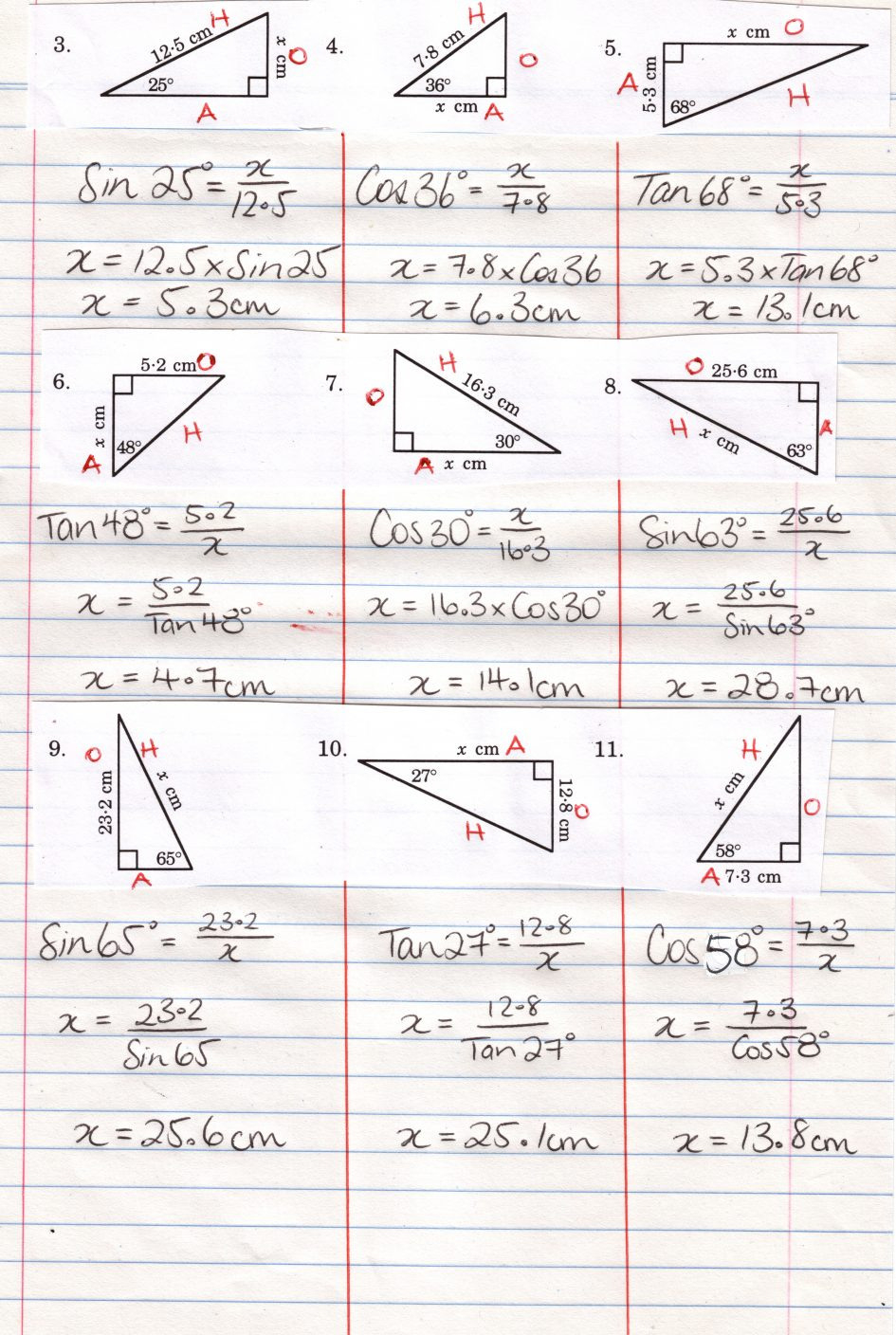 8 2 Problem Solving Trigonometric Ratios Worksheet Answers Kayra Excel