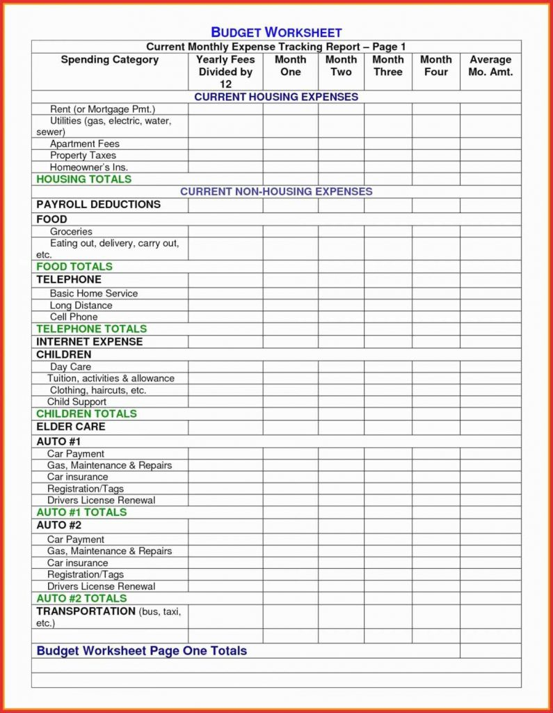 Printable Home Construction Budget Spreadsheet