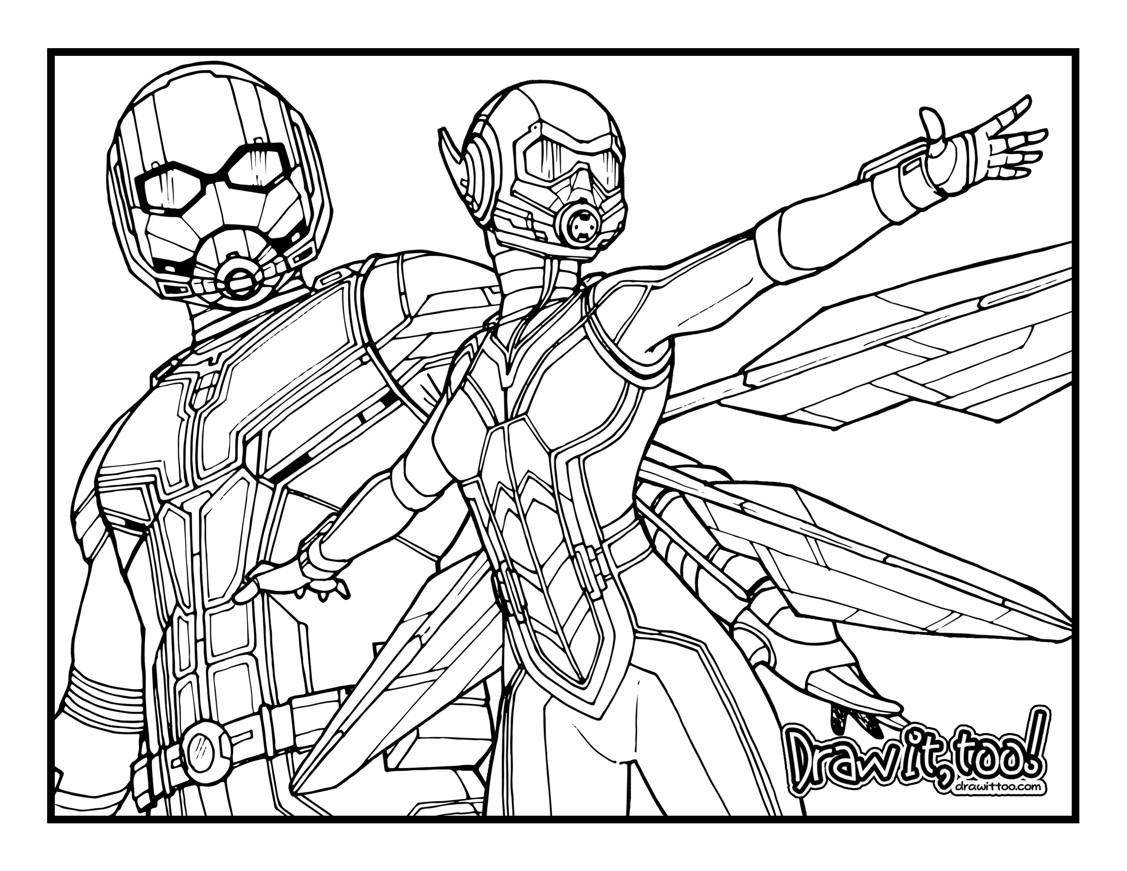 Ant Man Mask Coloring Page Coloring Pages