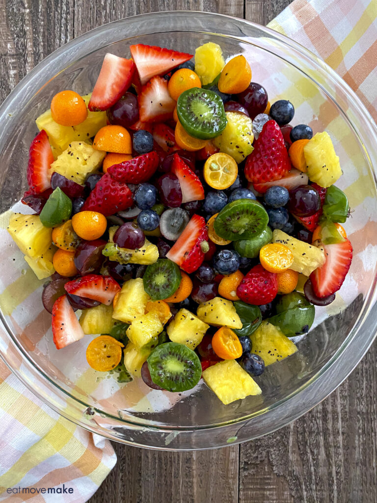 Citrus And Berry Fruit Salad With Honey Lime Dressing Eat Move Make