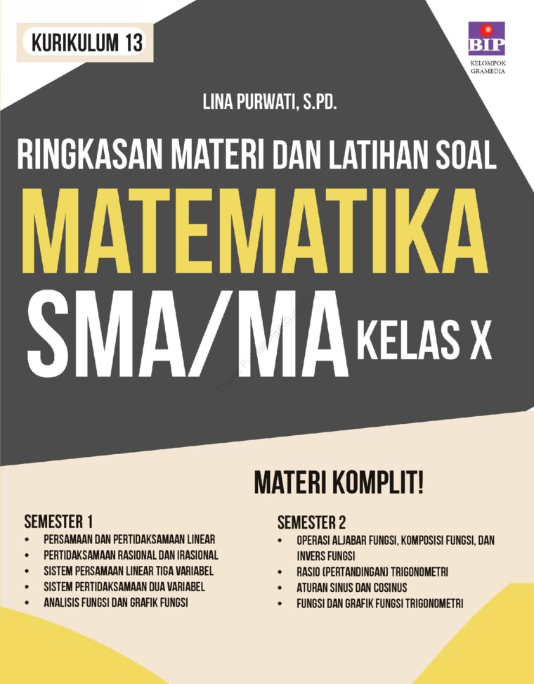 Materi Matematika Kelas X Ujian