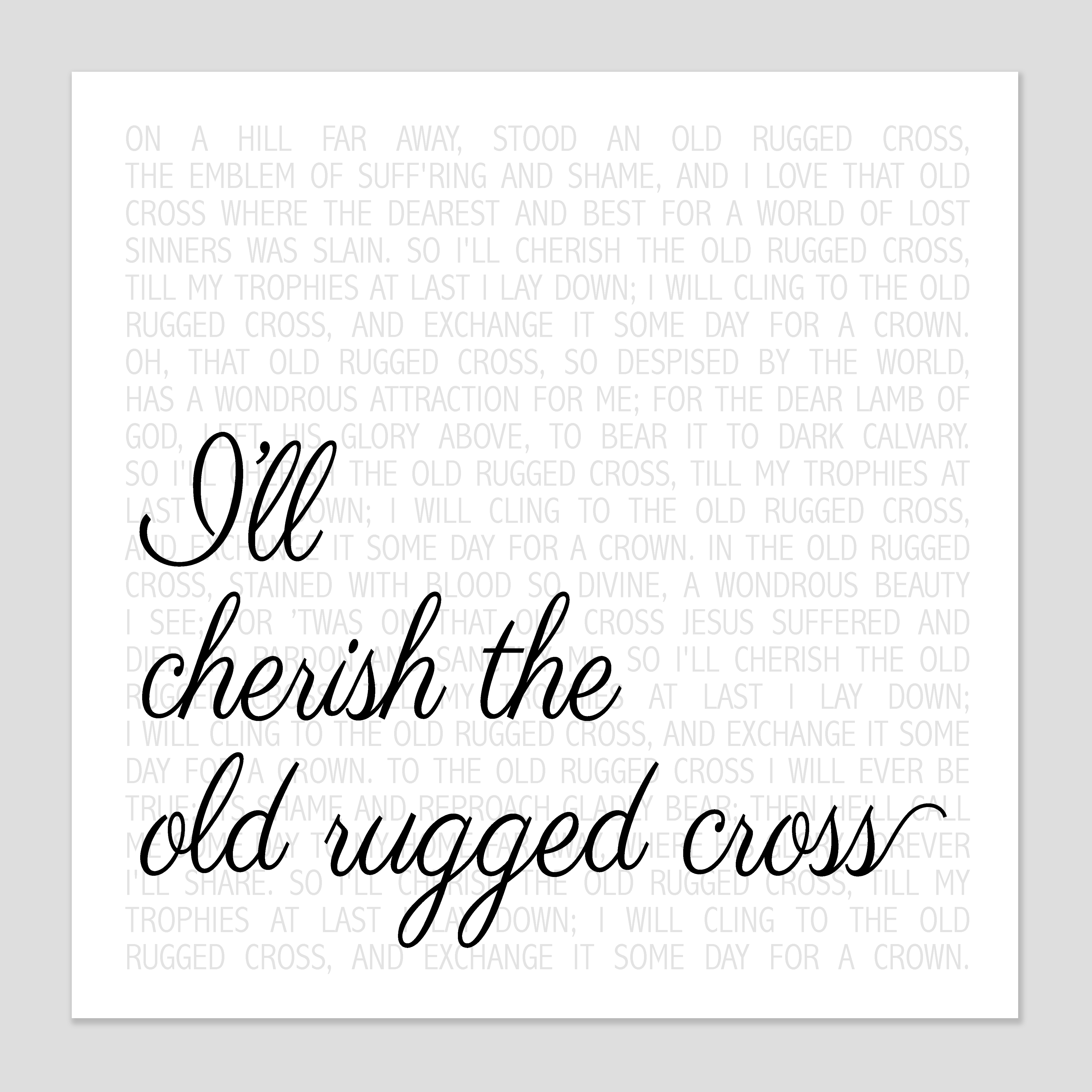 Everbe Designs Art Print The Old Rugged Cross