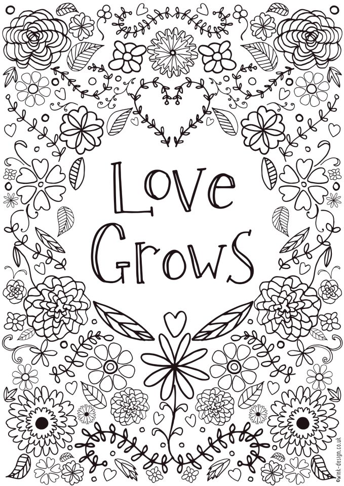 20 Free Printable Love Coloring Pages For Adults