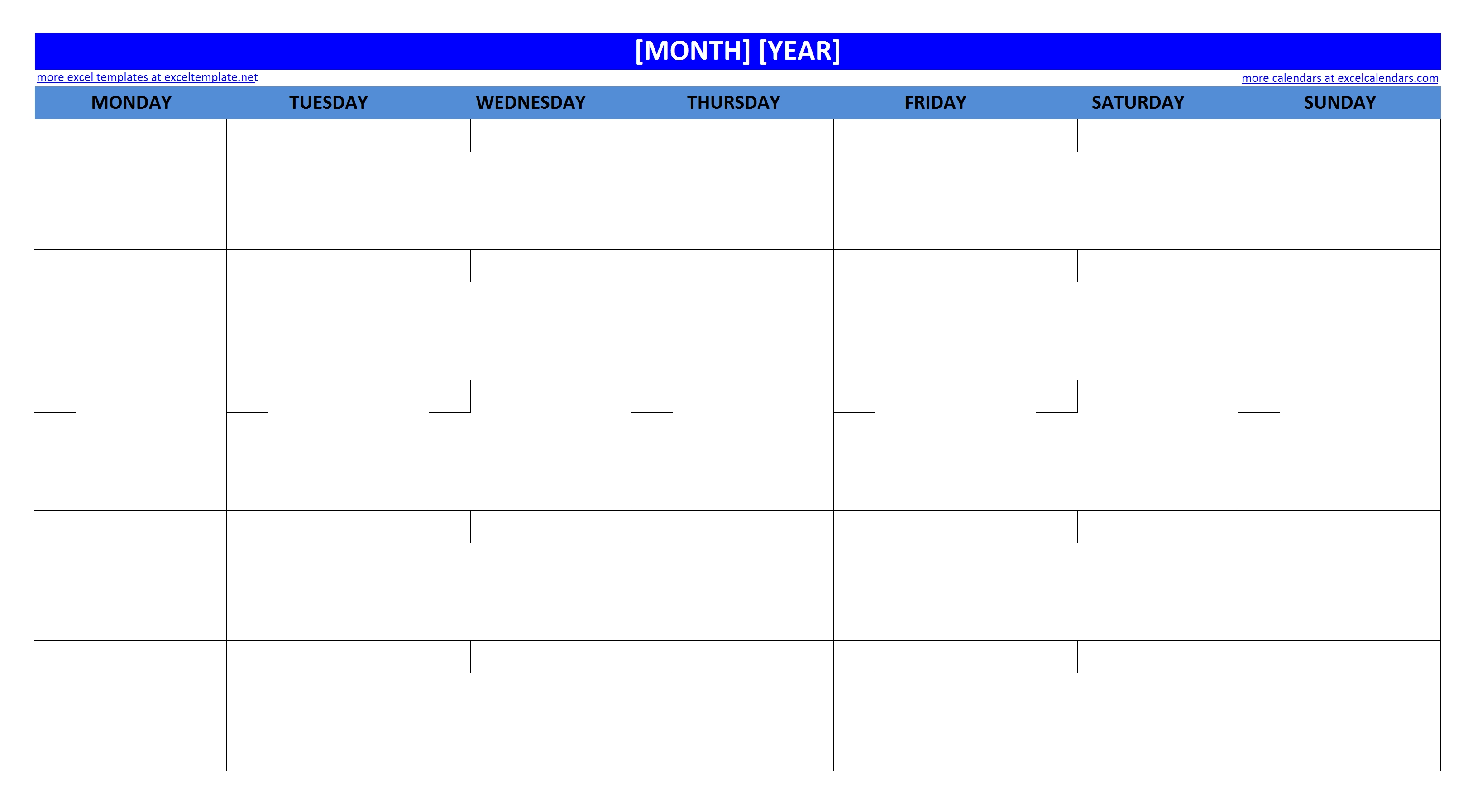 Free Monthly Calendar Templates Ewriting